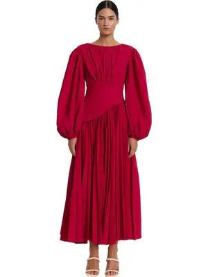 Acler Charley Midi Dress - Deep Magenta