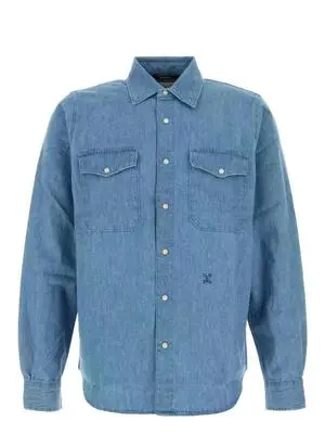 Closed Logo-embroidered Shirt - Blue