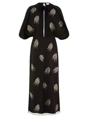 16Arlington Della Midi Dress - Black