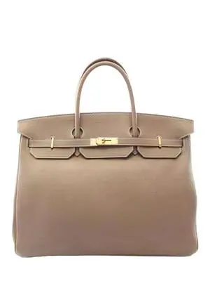 Hermès 40 Birkin Leather Tote Bag - Neutrals