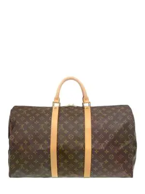 LOUIS VUITTON Monogram Keepall 50 Travel Bag - Brown