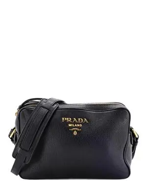 Prada Vitello Phenix Medium Camera Bag - Black