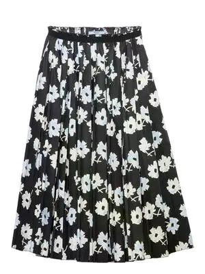 PRADA Prada Pleated Poplin Skirt