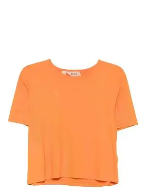 N°21 Cropped Crew Neck T-shirt - Orange
