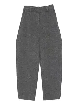 LISA YANG Wrenda Belt-loop Knitted Trousers - Grey