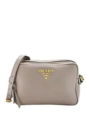 Prada Camera Bag In Vitello Daino - Grey