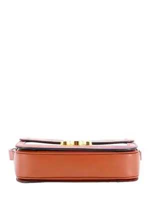 Celine Triomphe Shoulder Bag In Canvas And Leather - Brown