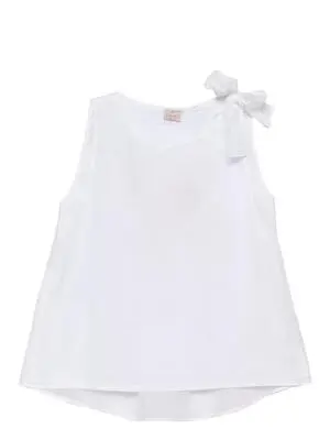Marella Galli Sleeveless Top With Bow Detail - White