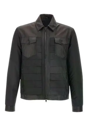VOLFAGLI FIRENZE Massenzio Leather-Panelled Quilted Jacket