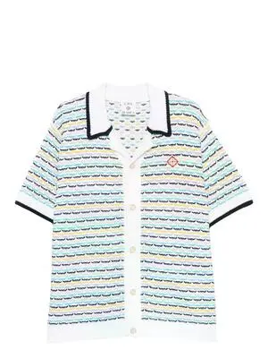 Casablanca Patterned Button-up Shirt - White
