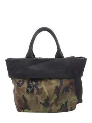 Prada Reversible Camouflage Tote Bag - Black