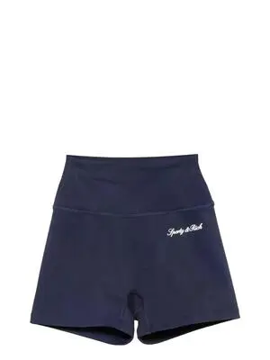 SPORTY & RICH Signature Logo Performance Shorts - Blue