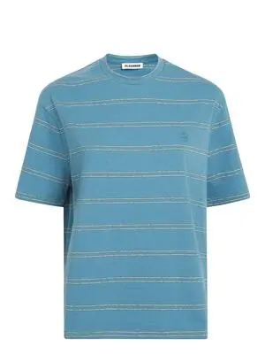 JIL SANDER Cotton Stripe T-shirt - Blue