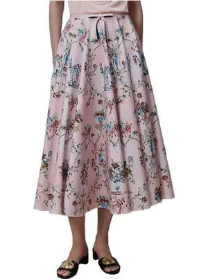 Dior Mid-length Flared Skirt - Gray
