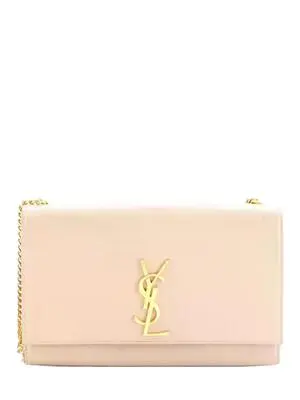 Saint Laurent Grainy Leather Medium Crossbody Bag - Neutrals