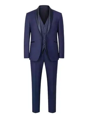Tagliatore Shawl-lapel Three-piece Suit - Blue