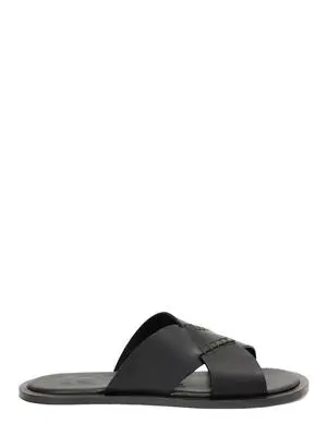 Loewe Criss-cross Leather Sandals - Black
