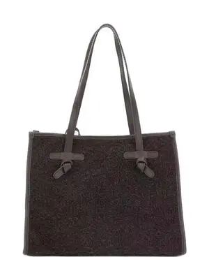 MARCELLA CLUB Bouclé-effect Tote Bag - Brown