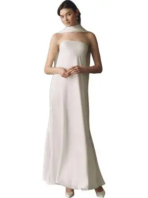 Watters Pepper Gown - Ivory