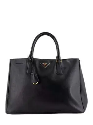 Prada Saffiano Leather Open Tote Bag - Black