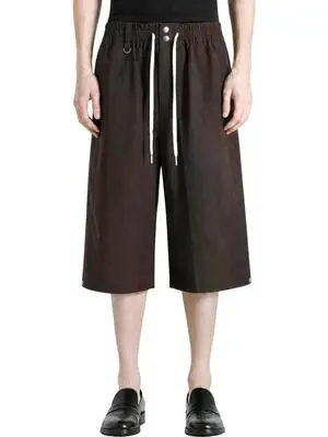 WALES BONNER Drawstring Trousers - Brown