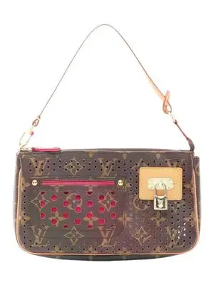 LOUIS VUITTON Monogram Perforated Pochette Accessories - Brown