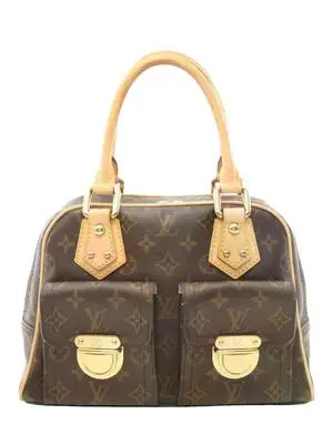 LOUIS VUITTON Manhattan Pm Monogram Tote Bag - Brown