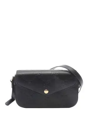 Gucci Gg Supreme Super Mini Shoulder Bag - Black