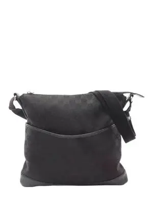 Gucci Gg-pattern Shoulder Bag - Black