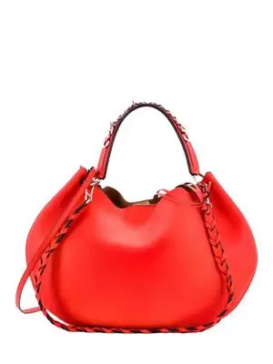 Loewe Fortune Open Leather Hobo Bag - Red
