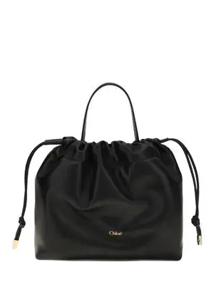Chloé Mini Icons Drawstring Bucket Bag - Black
