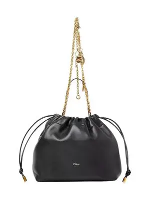 Chloé Chloé Small Icons Chain-Link Bucket Bag Black