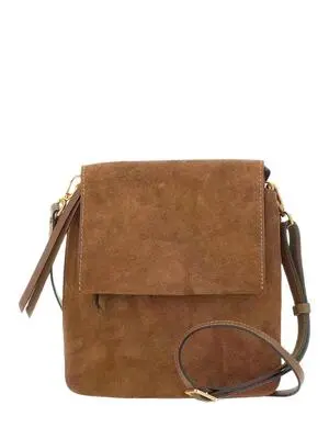 GIANNI CHIARINI Suede Shoulder Bag - Brown