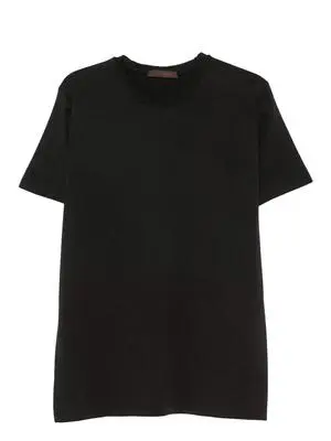JEORDIE'S Crew-neck Short-sleeve T-shirt - Black