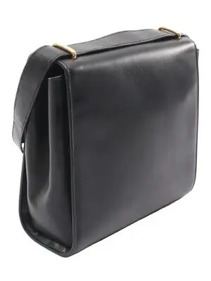 Bottega Veneta The Clip Leather Crossbody Bag - Black