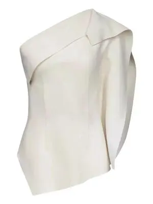 FFORME One-shoulder Ruffled Top - Neutrals