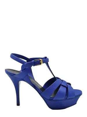 Saint Laurent Tribute Sandals - Blue