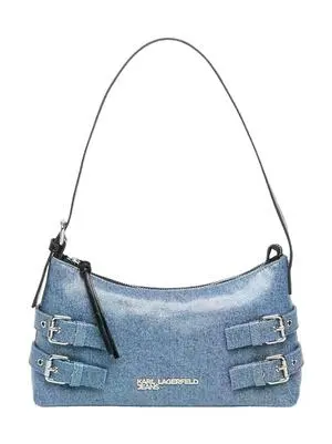 Karl Lagerfeld Buckle Detail Shoulder Bag - Blue