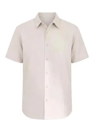 Hurley Logo-embroidered Short-sleeve Shirt - Neutrals