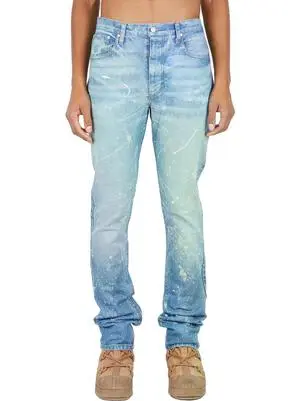 BSTROY Paint-splatter Motif Jeans - Blue
