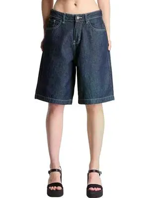 KARL KANI Karl Kani Contrast-Stitch Knee-Length Shorts