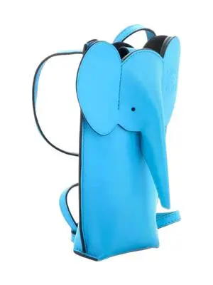 Loewe Elephant Pocket Leather Crossbody Bag - Blue