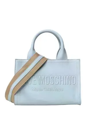 Moschino Logo Embossed Tote Bag - Blue