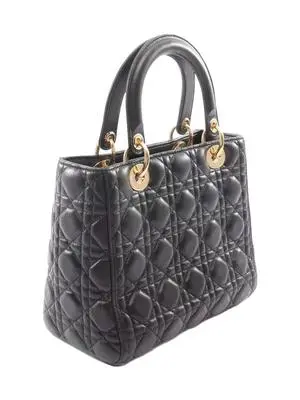 Dior Lady Cannage Handbag - Black