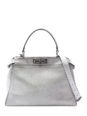 Fendi Peekaboo 2000 Tote Bag - Silver