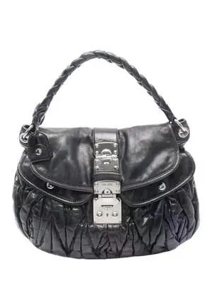 Miu Miu Matelassé Shoulder Bag - Black