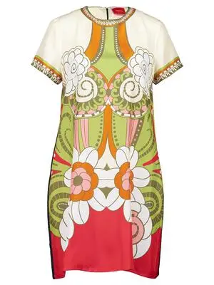 La DoubleJ La DoubleJ Anemone Ghirlanda Silk Mini Dress Multicolour