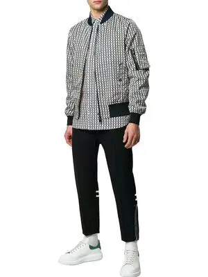 Valentino Garavani Logo Print Bomber Jacket - Blue