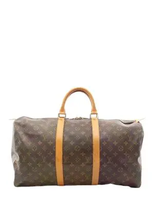 LOUIS VUITTON Monogram Keepall 50 Holdall - Brown