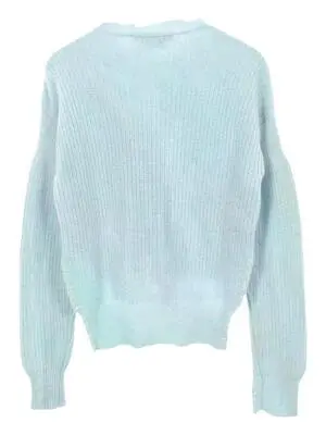Marni Wool Ribbed Knit Crewneck Sweater - Blue